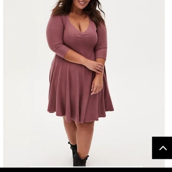 torrid | Dresses | Super Soft Plush Walnut Midi Fluted Dress | Poshmark